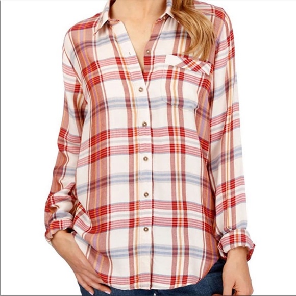 Lucky Brand | Tops | Lucky Brand Bungalow Plaid Flannel Shirt | Poshmark